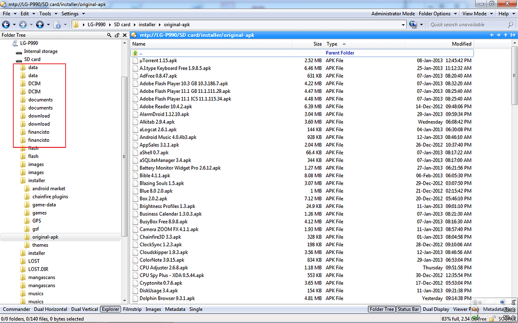 MTP external SD card folders appear twice in tree - Help & Support ...