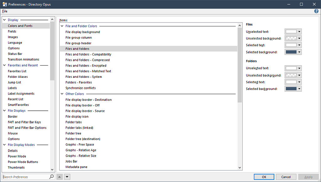Folder/File Color Change - Help & Support - Directory Opus Resource Centre