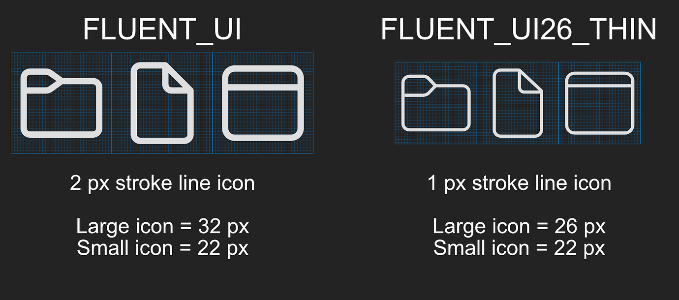 Fluent Style Icon Set - Icons - Directory Opus Resource Centre