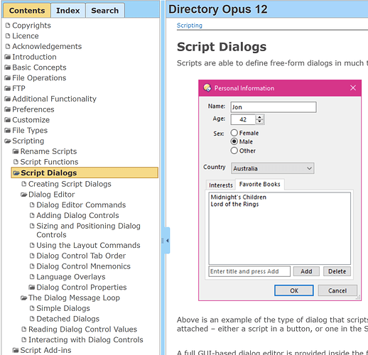 How To Show Selected File Name In A Dialog Help Support Directory Opus Resource Centre