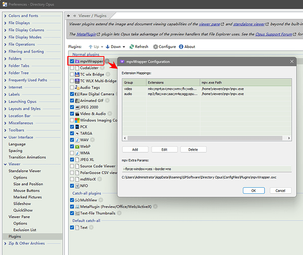 mpvWrapper : a viewer plugin using mpv to preview video&audio - Viewer ...