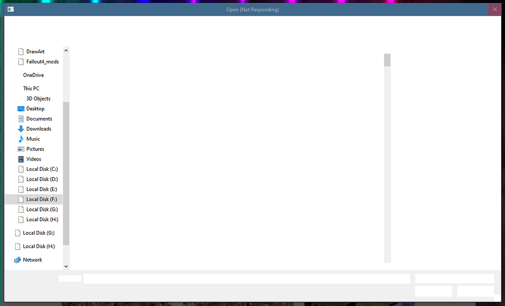 File picker ui host hang with 12.21.6 beta - Help & Support - Directory ...