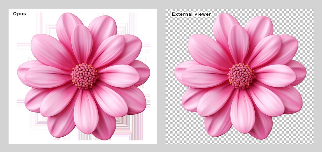 Is it possible to display the transparency of PNG files as a ...