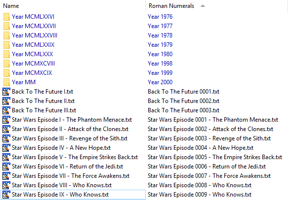 Column Parse Roman Numerals For Sorting Names Buttons Scripts 
