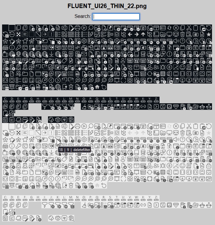 IconTools (extract single icons from iconset, html reference page ...