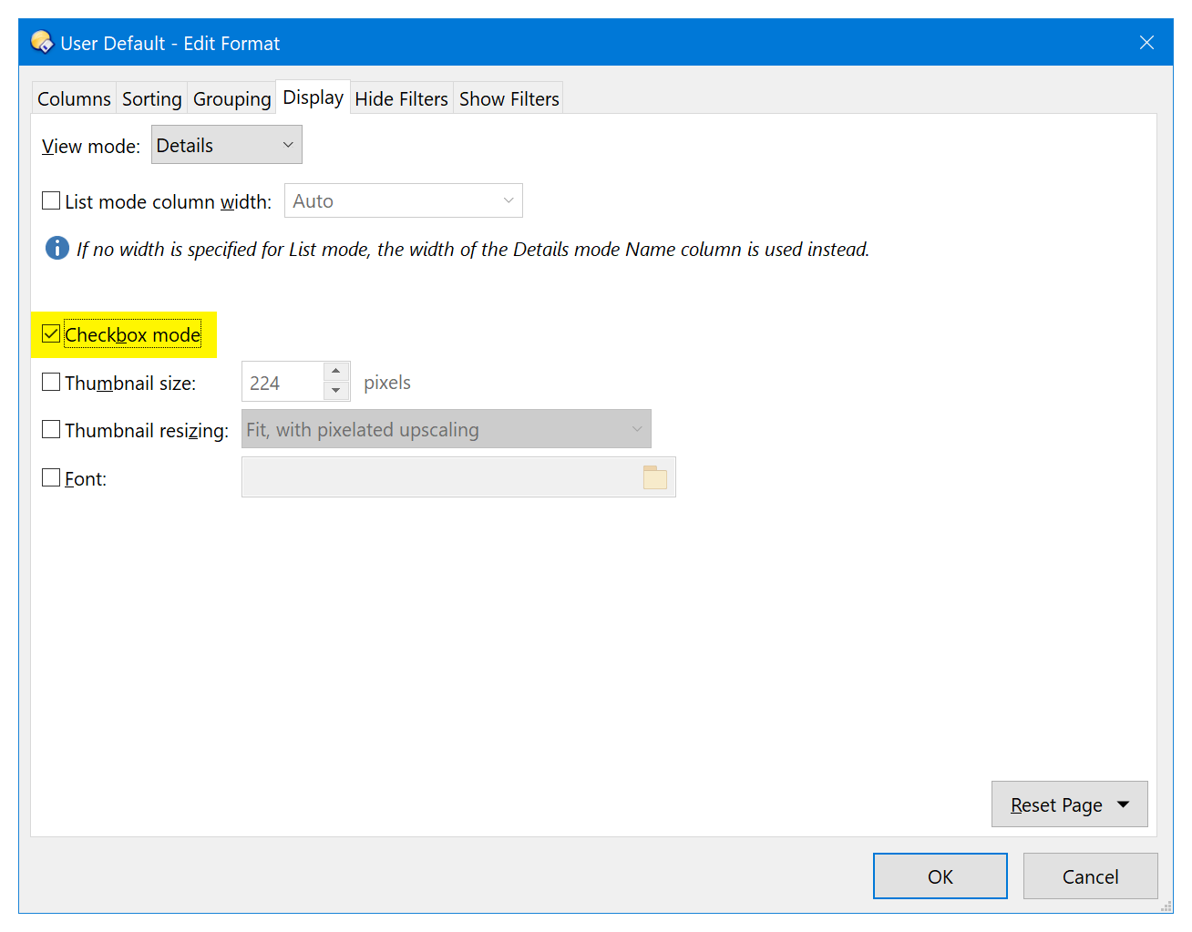 Show checkbox everywhere by default - Help & Support - Directory Opus ...