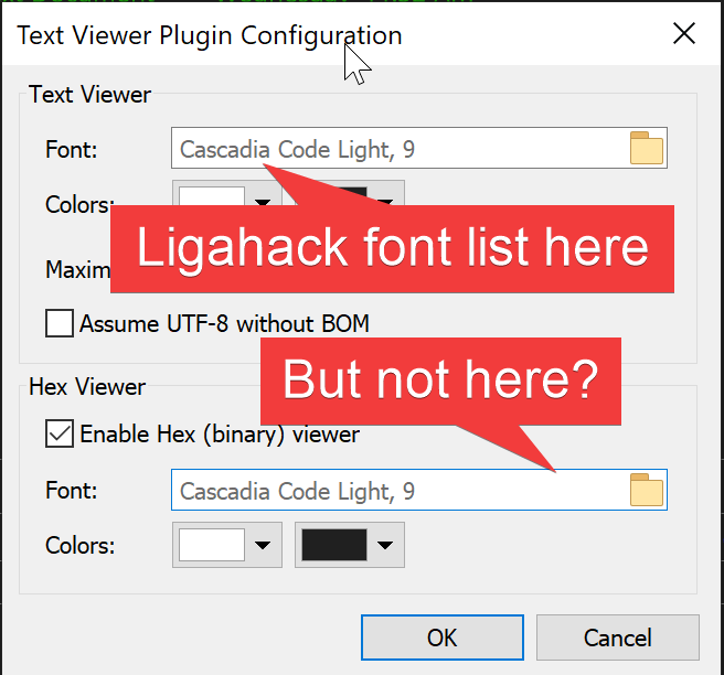 Text Viewer Isn t Showing A Particular Font For The Hex View Font Selection Help Support 