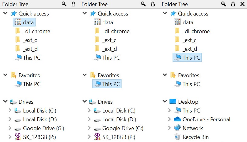 Start folder tree reverts back to desktop when "This PC" is accessed ...