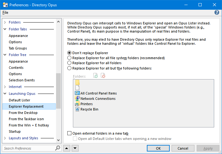 Folder Jumps From Active Folder To Desktop Help Support Directory Opus Resource Centre