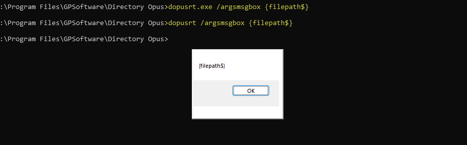 Issues with DopusRT /argsmsgbox in Terminal - Help & Support ...