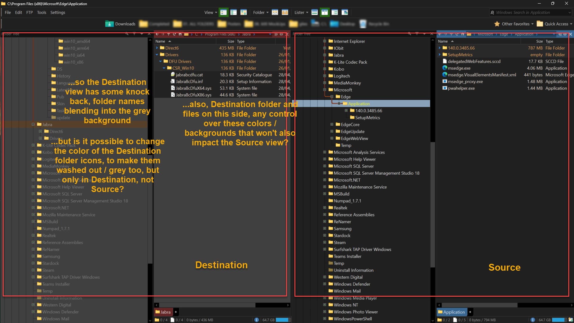Can I change the folder icon for Destination? - Help & Support ...